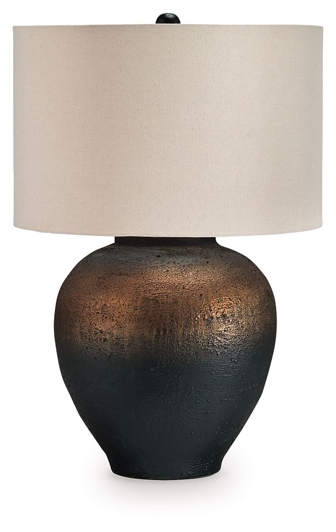 Newgerhard - Brown / Black - Metal Table Lamp