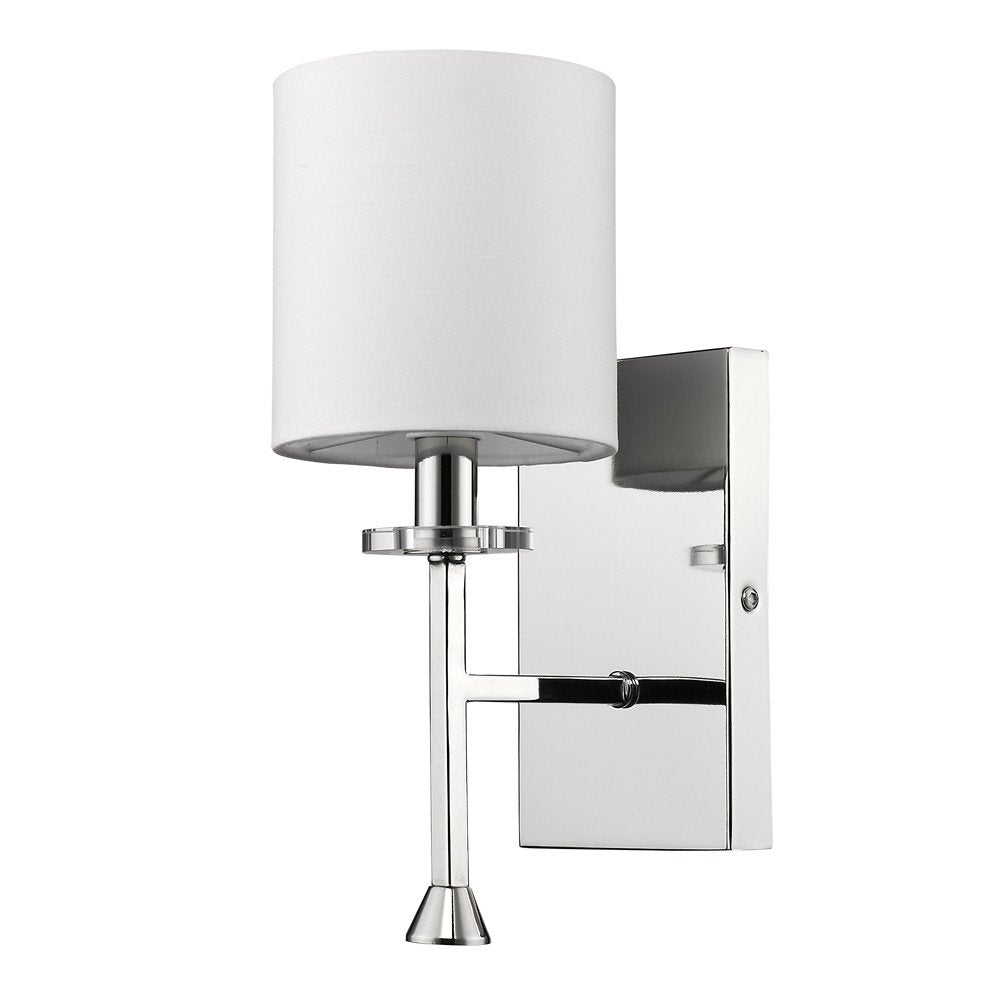 12" Silver And White Metal Flush Mounted Sconce – Tempo Collection ...