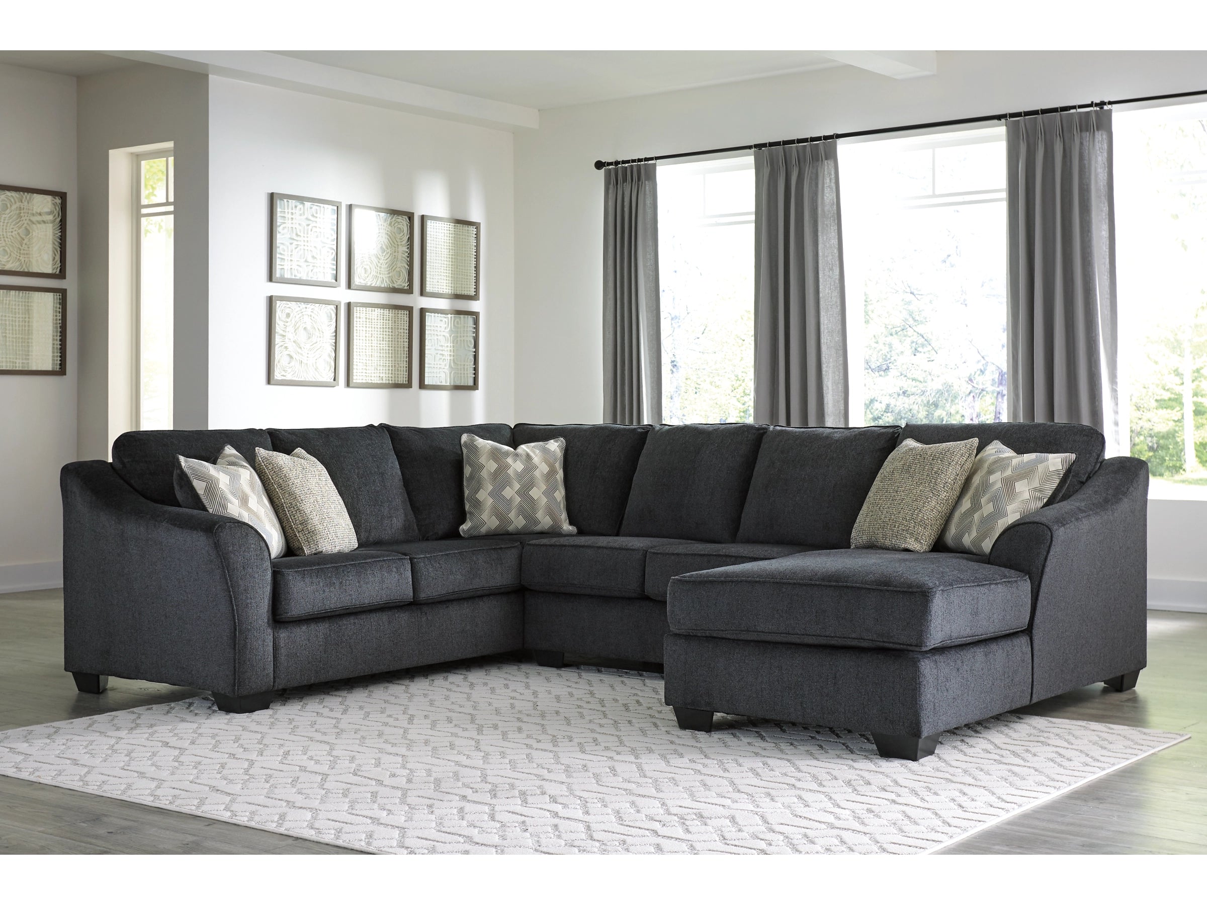 Eltmann 3-Piece Sectional with Chaise – Tempo Collection Furniture and ...